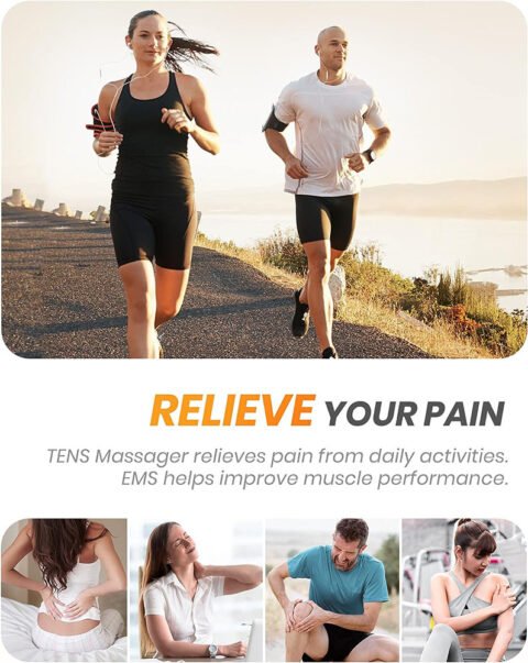 AVCOO 30 Modes TENS EMS Unit Compact Muscle Stimulator - TENS EMS UNIT